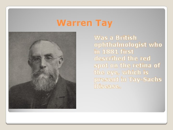 TaySachs Disease BY Zach Kimmel TaySachs disease TaySachs