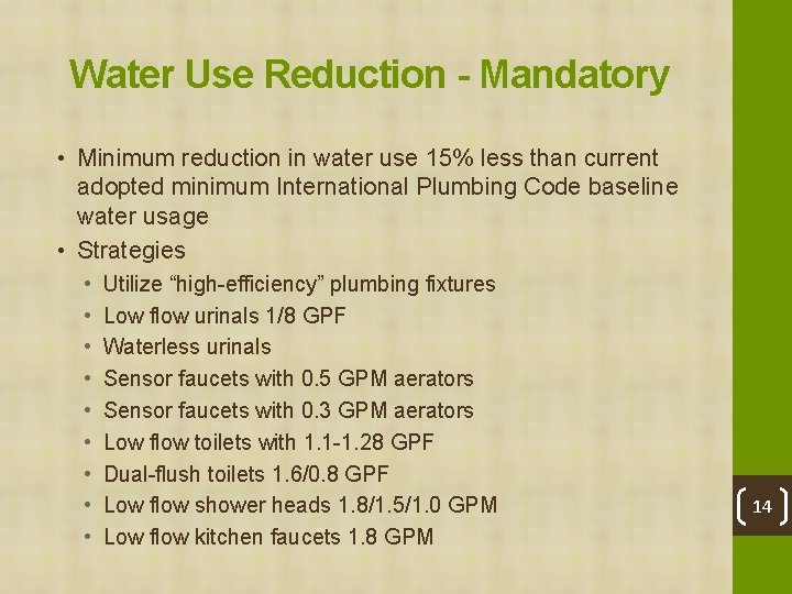 Energy Efficiency and Sustainable Construction Standards for State