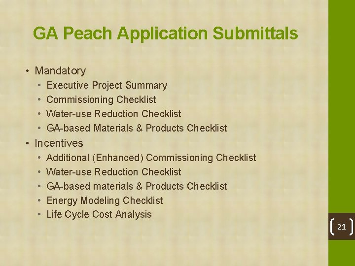 Energy Efficiency and Sustainable Construction Standards for State