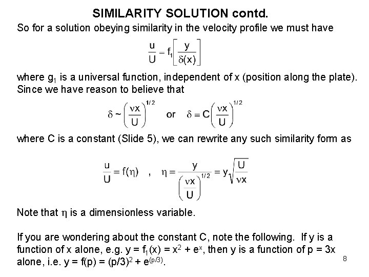 SOLUTION FOR THE BOUNDARY LAYER ON A FLAT