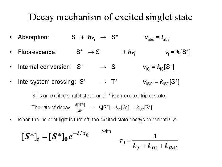 23 7 Kinetics of photochemical reactions Primary photochemical