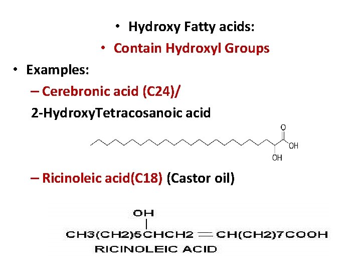 Study Of Derived Lipids Study Of Fatty Acids