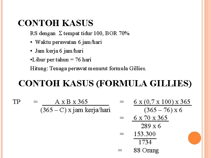 Perhitungan Jumlah Tenaga Perawat Oleh Richa Noprianty Program