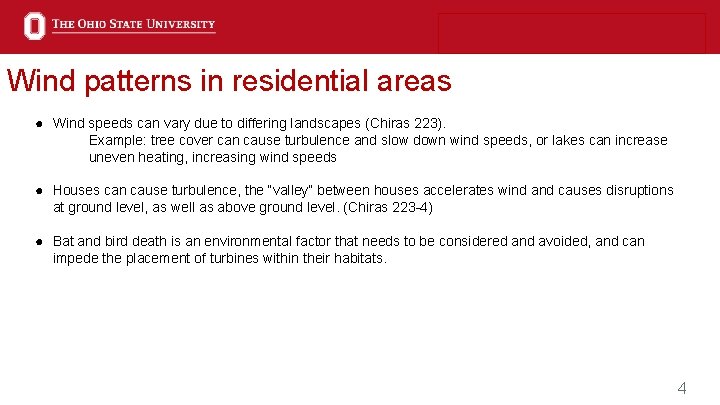 Wind Energy in Residential Areas Practicality and Efficiency