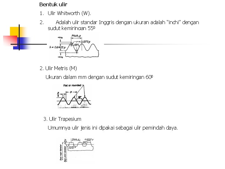 Sambungan Baut dan Mur Baut dan mur adalah