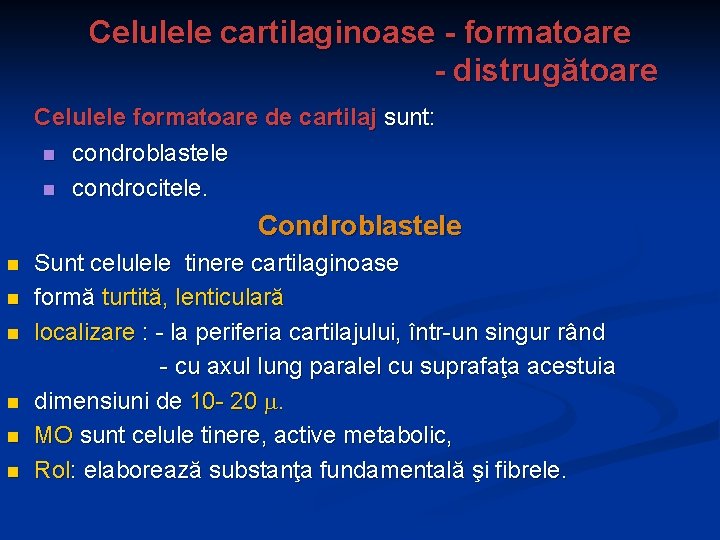 ESUTURILE CARTILAGINOASE Clasificarea esuturilor conjunctive esuturi ...