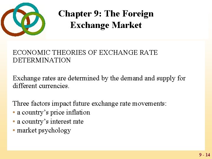 chapter 9 The Foreign Exchange Market Mc GrawHillIrwin