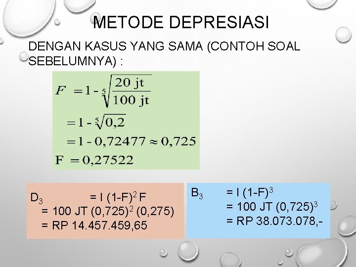 DEPRESIASI PENYUSUTAN DEPRESIASI Adalah Penyusutan atau penurunan nilai