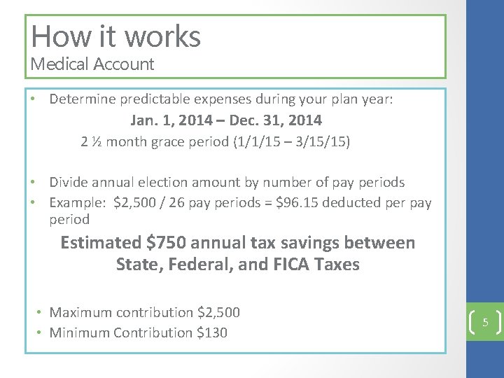 Flexible Spending Account FSA Plan and Enrollment Information