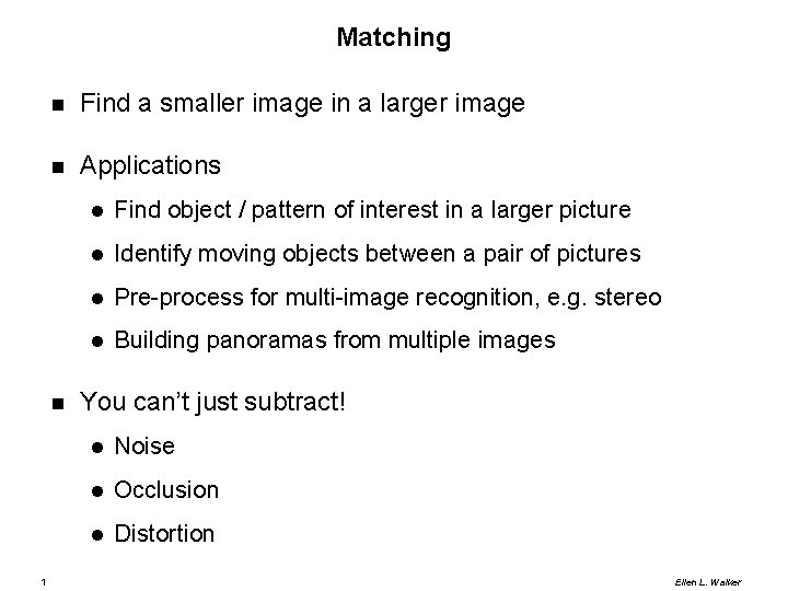 Matching Find a smaller image in a larger