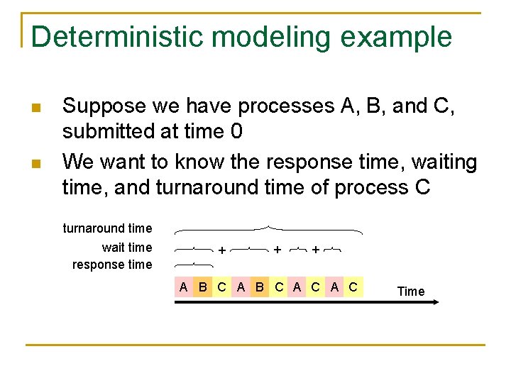 CPU Scheduling CPU Scheduler n Performance metrics for
