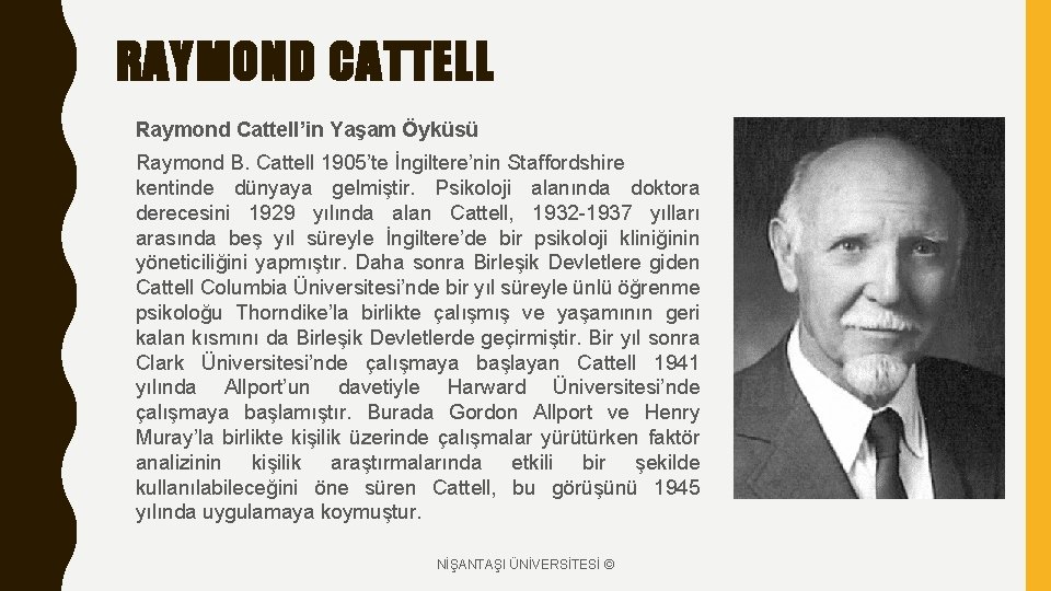 NANTAI NVERSTES KIILIK KURAMLARI RAYMOND CATTELL ktisadi dari