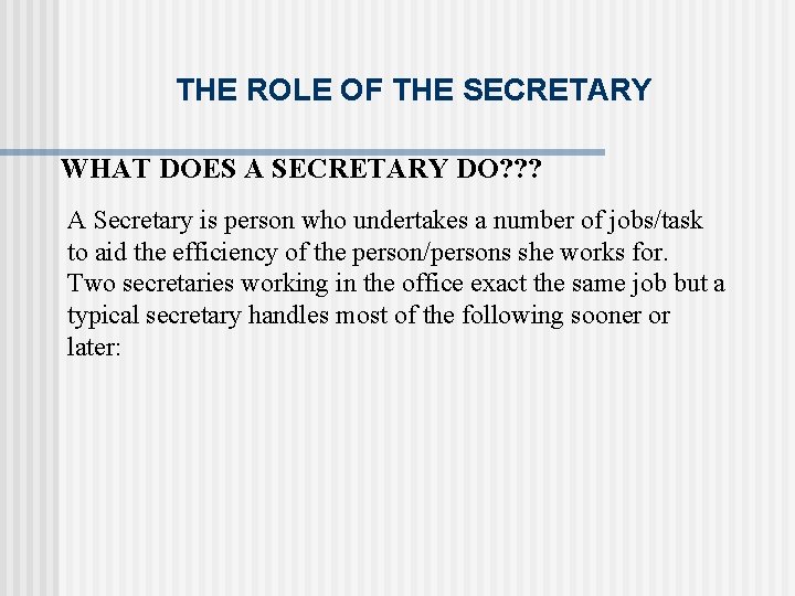 MODUL 2 TUGAS DAN TANGGUNGJAWAB SETIAUSAHA TUGASTUGAS SETIAUSAHA