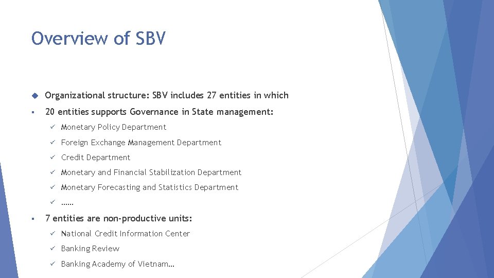 The impacts of SBV on asset markets Banking