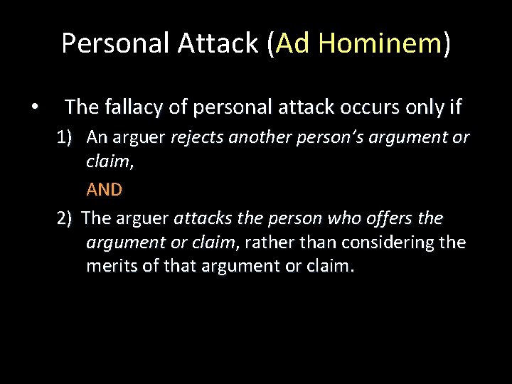 Ling 21 Lecture 6 Logical Fallacies I Two
