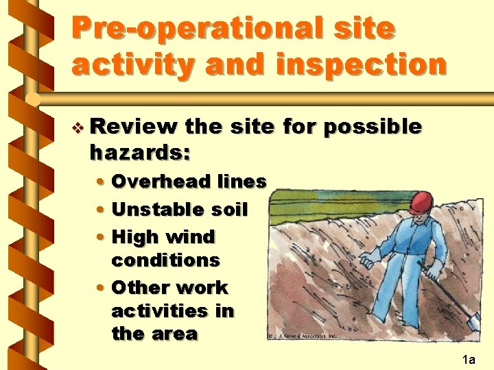 Cranes Preoperational site activity and inspection v Review