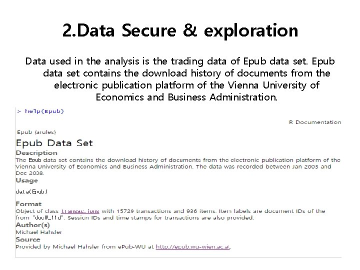 Association rules analysis with R arules package 2820150081