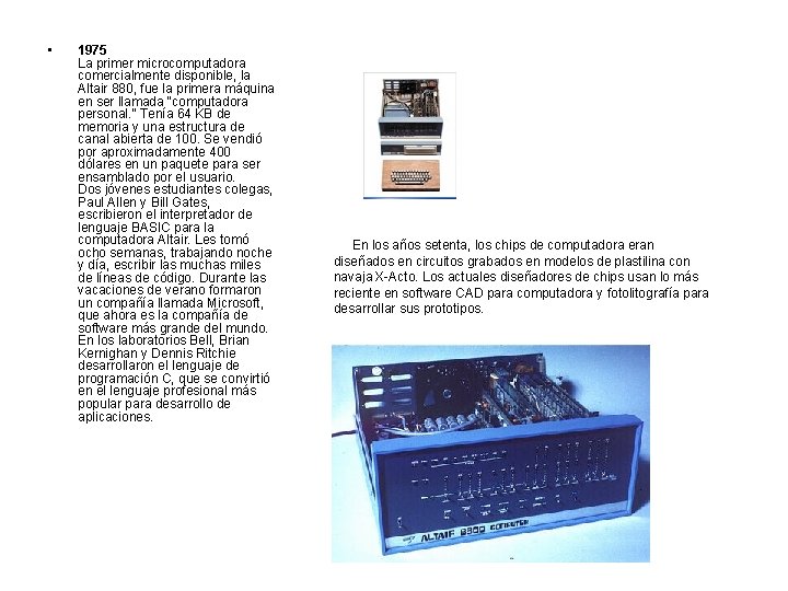 LINEA DE TIEMPO HISTORIADE LAS MICROCOMPUTADORAS LA PREHISTORIA