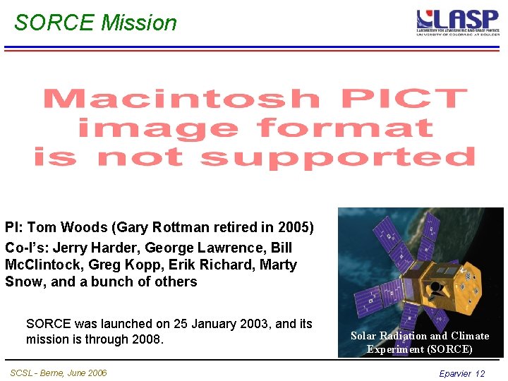 Solar Spectral Irradiance Measurements by LASP Frank Eparvier
