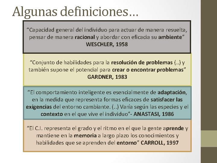 Inteligencia y Discapacidad Intelectual Qu significa ser inteligente