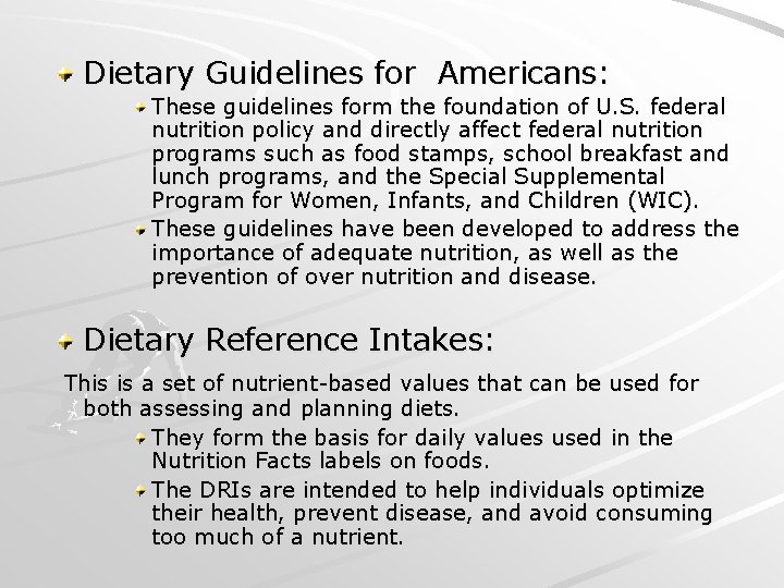 Basic Nutrition and Nutritional Therapy Foundations of Nursing