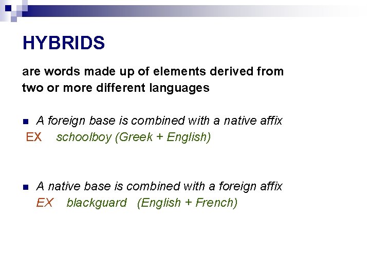WORDFORMATION Word derivation Lecture 4 Grigoryeva M Words