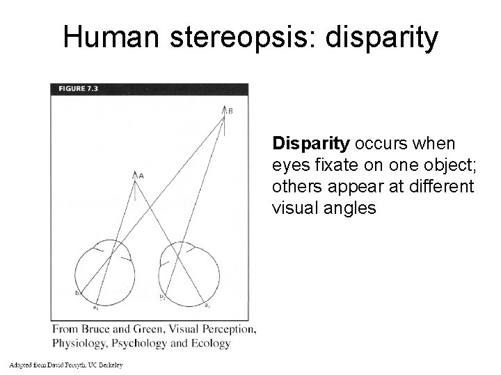 Review Previous section Feature detection and matching Model