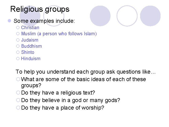 Ethnic Group vs Religious Group Whats the difference