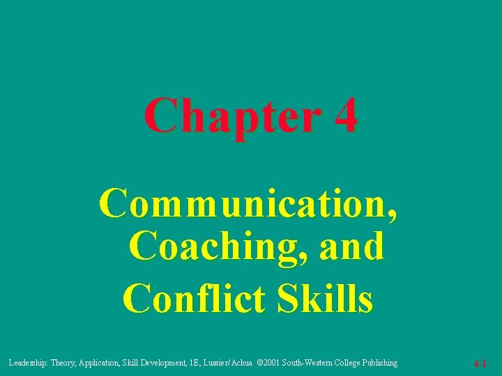 Leadership Theory Application Skill Development 1 st Edition