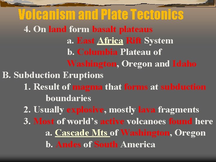 Unit 3 Plate Tectonics Volcanoes and Earthquakes Please