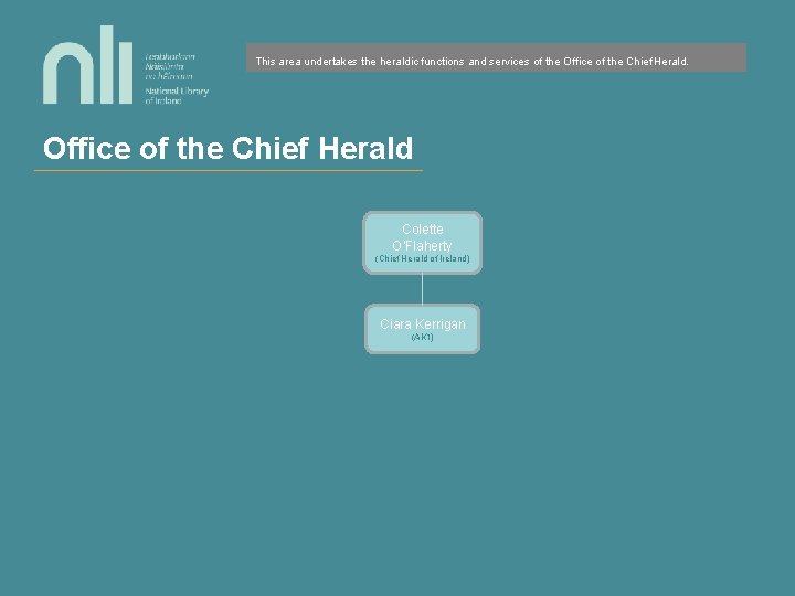 National Library of Ireland Organisation Charts The Special