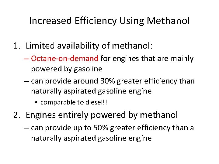 Cleaner More Efficient Methanol Engines For Sustainable Transportation