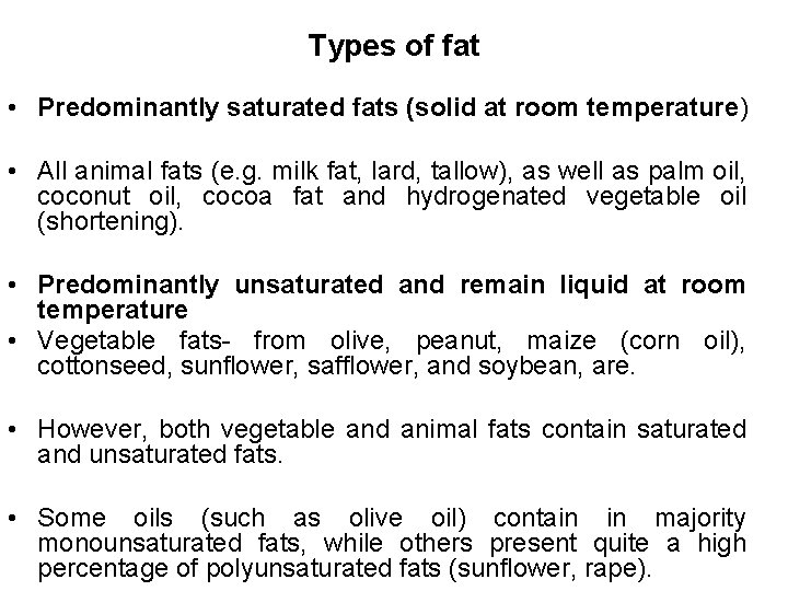 FOOD LIPIDS AND FISH LIPID Fat lipids of