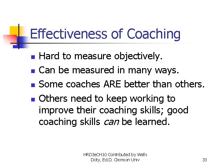 Performance Management and Coaching Chapter 10 HRD 3