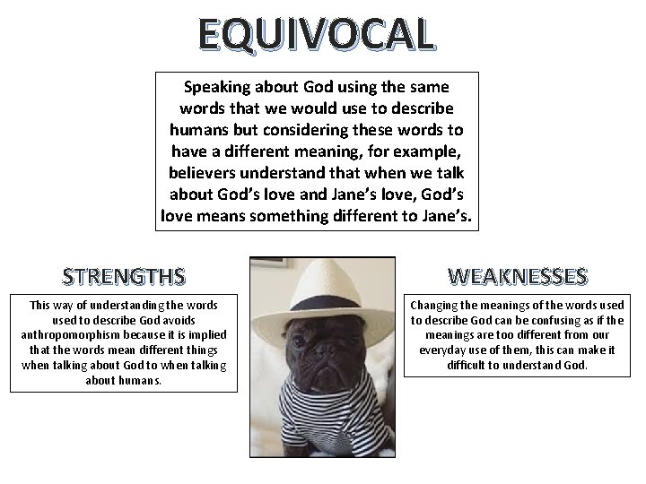 THE VIA NEGATIVE Speaking about God in terms