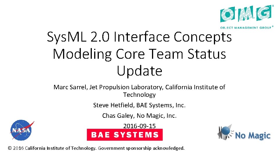 Sys ML 2 0 Interface Concepts Modeling Core