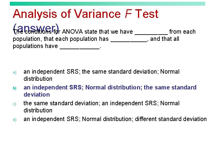OneWay Analysis of Variance Comparing Several Means BPS