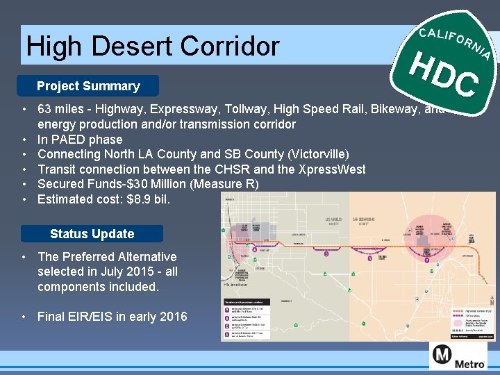 Metro Highway Program Presentation to CMAA Abdollah Ansari