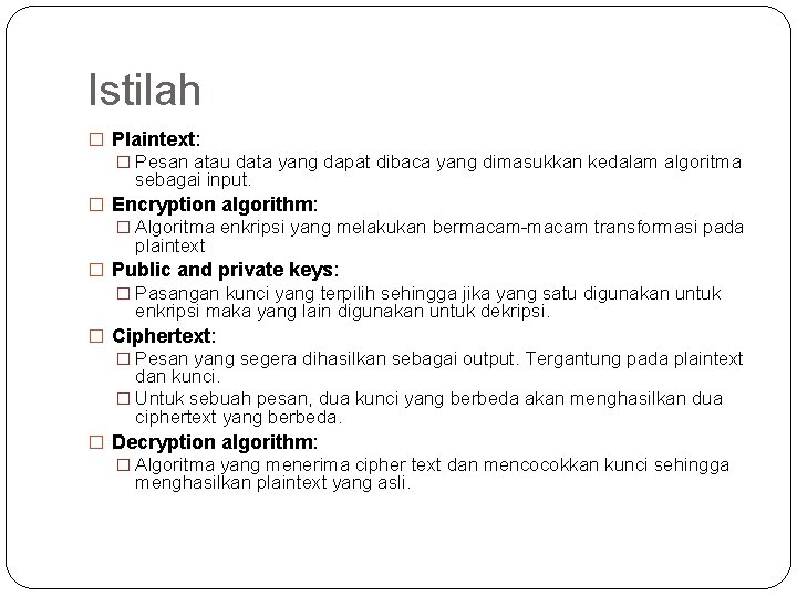 KRIPTOGRAFI KUNCI PUBLIK publickey cryptography Topik Pengamanan Jaringan