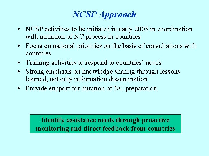 United Nations Development Programme National Communications Support ...