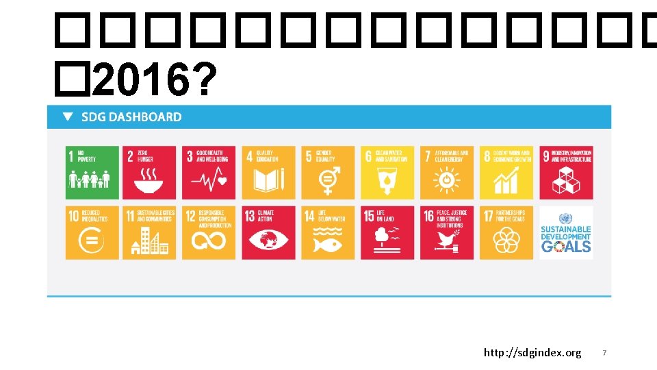 SDGs World Ranking SDGs dashboard for OECD countries