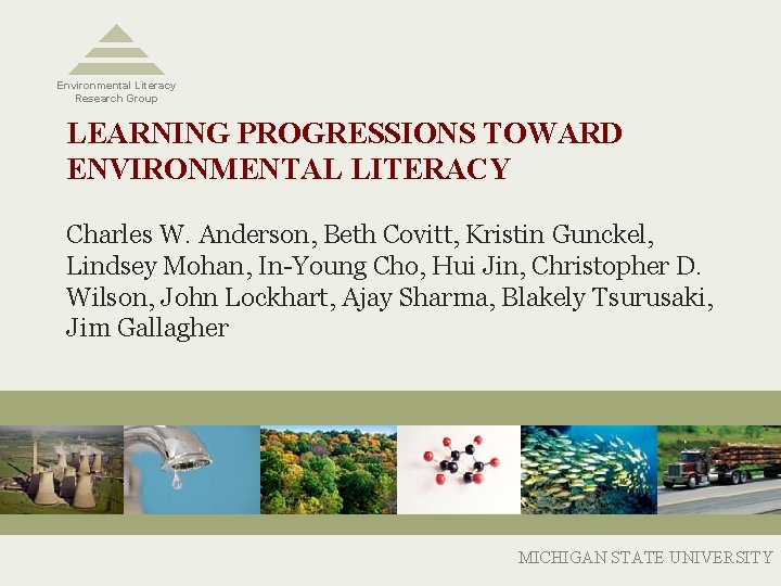 Environmental Literacy Research Group LEARNING PROGRESSIONS TOWARD ...