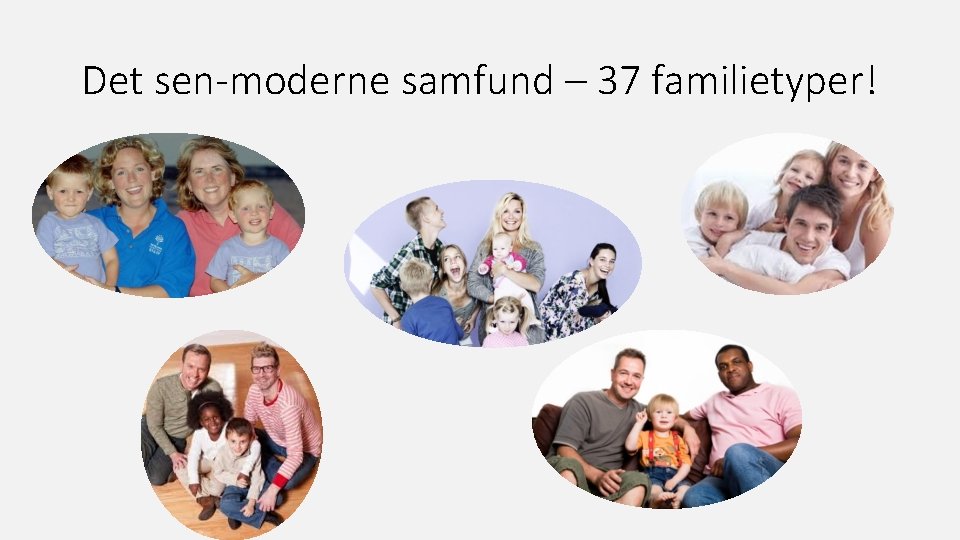 Opdragelsesformer og familietyper Fra landbrugssamfundet Det ...