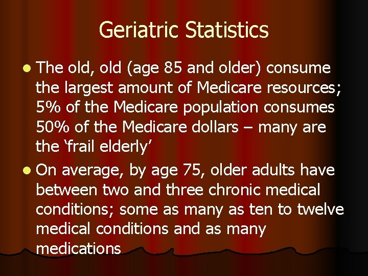 Aging Demographics and Psychiatric Diagnoses in the Elderly