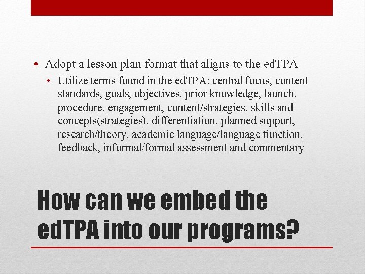 Preparing for the ed TPA in Health and