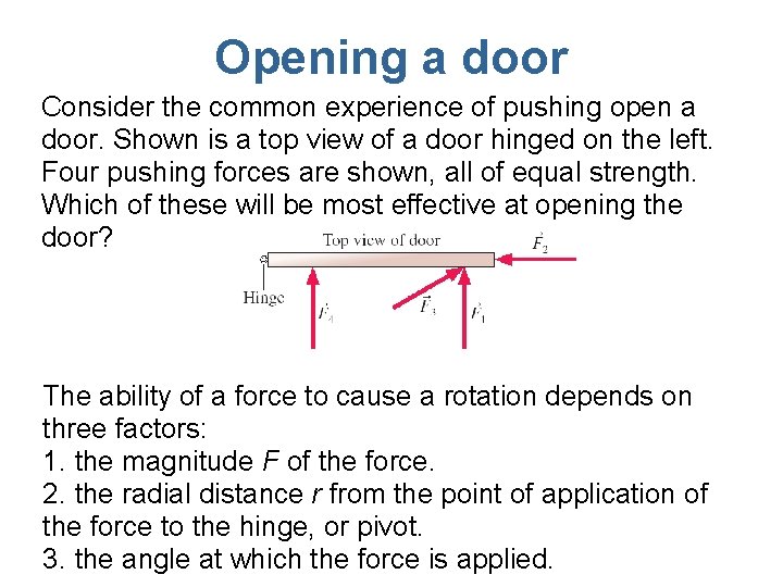 Chapter 9 Torque Student learning objectives To extend