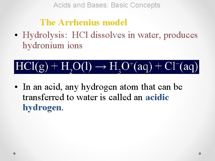 Table of Contents Chapter 19 Acids and Bases