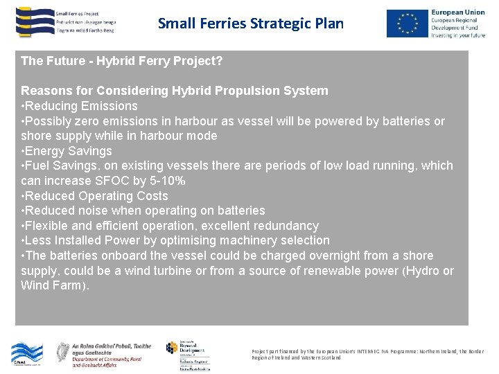 Small Ferries Strategic Plan The Small Ferries Project