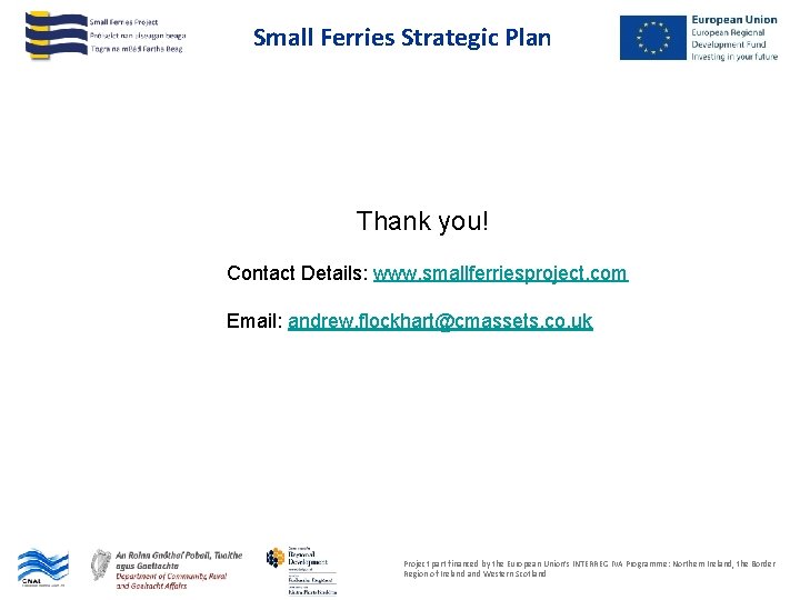 Small Ferries Strategic Plan The Small Ferries Project
