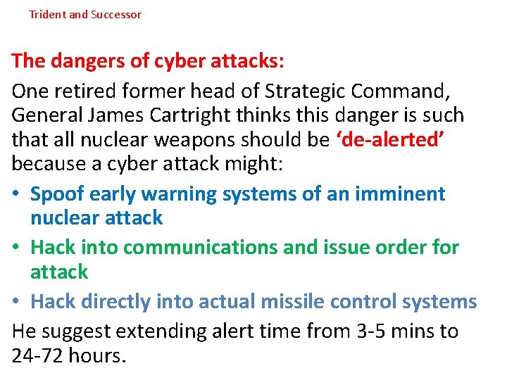 Trident Trident Trident Warhead design Some facts about